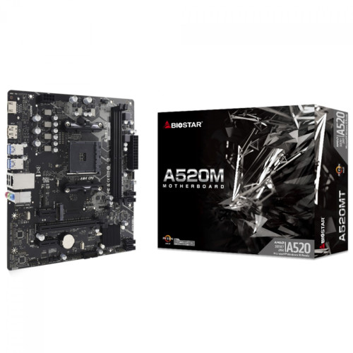 Placa Mãe Biostar A520MT, Chipset, A520, AMD AM4, MATX, DDR4 - Open Box