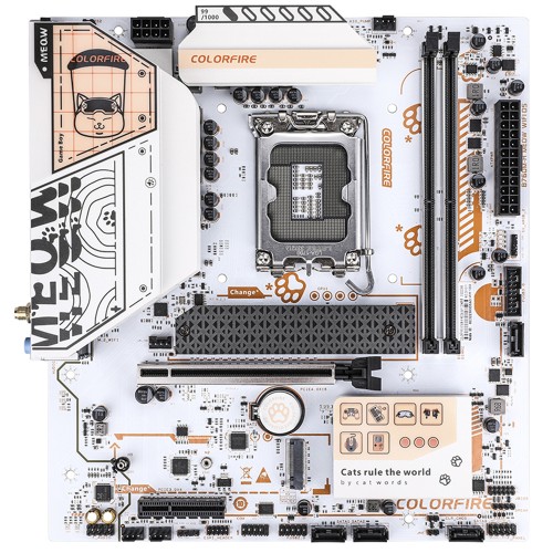 Placa-Mãe ColorFire B760M-A MEOW WIFI D5 Orange | Terabyte