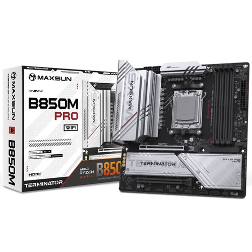 Placa-Mãe Maxsun Terminator B850M Pro WiFi AM5 DDR5 | Terabyte - Open Box