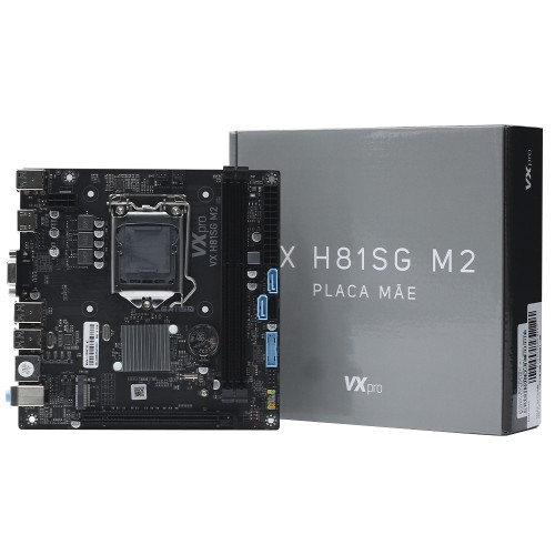 Placa Mãe VXpro VX H81SG M2, Chipset H81, Intel LGA 1150, Mini ITX, DDR3