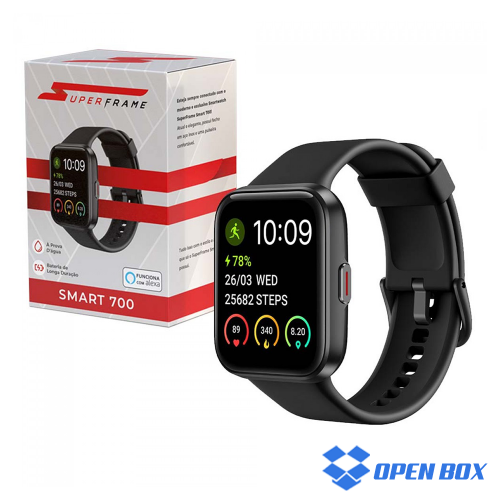 SmartWatch SuperFrame Smart 700, 1.69", Bluetooth, SpO2, Monitoramento ...