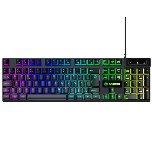 Teclado Gamer Fortrek Fearless 100 Rainbow ABNT2 | Terabyte