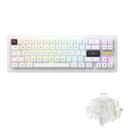 Teclado Gamer Mecânico Akko ACR Pro 68, RGB, ANSI, White, Switch Akko ...