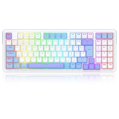 Teclado Gamer Mecânico Redragon Gloria Pro, RGB, Wireless, Bluetooth ...