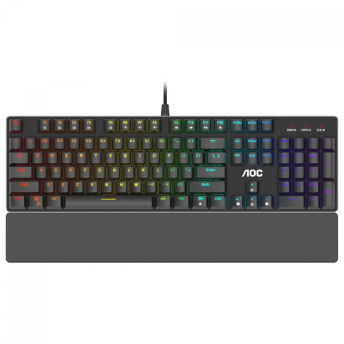 Teclado Mecânico Gamer AOC GK500, RGB, Switch Blue, ABNT2, Full-Size ...