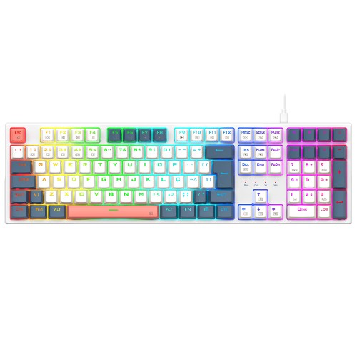 Teclado Mecânico Gamer Redragon Trundle, RGB, Switch Brown