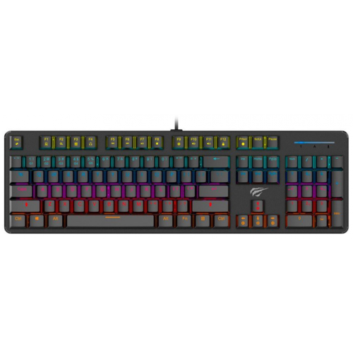 Teclado Mecânico Havit RGB, Switch Outemu Brown, Black - Tera