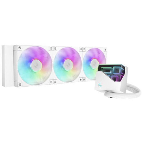 Water Cooler DeepCool LT360 WH ARGB, 360mm, Intel-AMD, White, R-LT360 ...