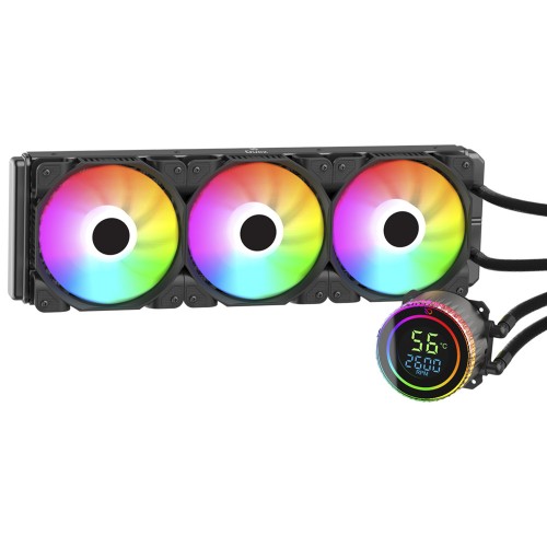 Water Cooler Duex ORB Display, 360mm, ARGB, Display Digital, Intel-AMD ...