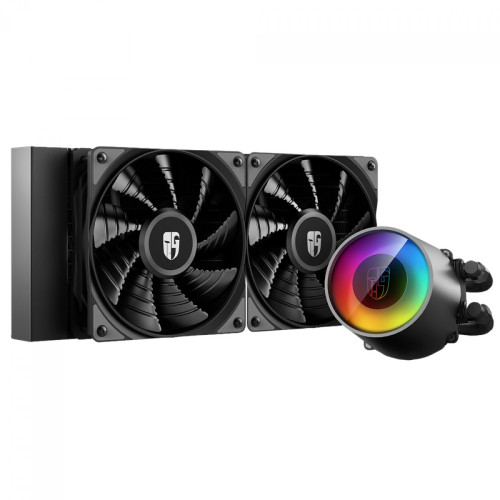 Water Cooler GamerStorm DeepCool Castle V2 RGB 240mm, Intel-AMD, Black ...
